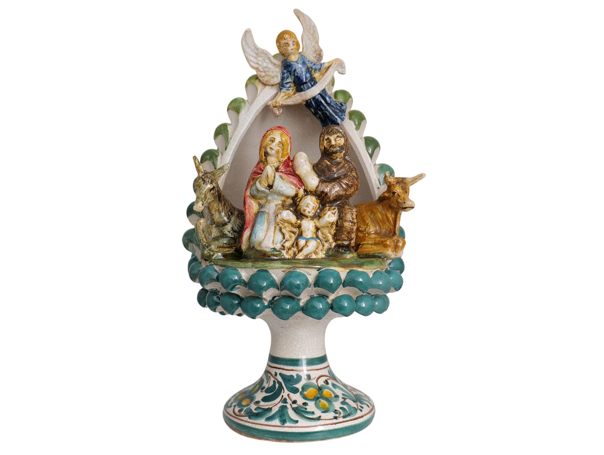 "Pine cone h 30" nativity scene – Tre Erre ceramiche